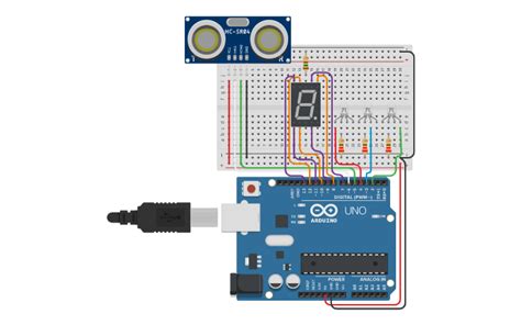 Circuit Design Sensor De Proximidad Tinkercad