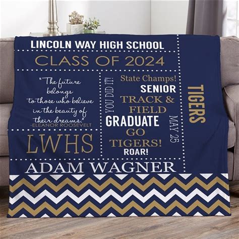 Personalized Graduation Blankets School Memories