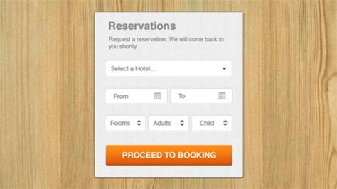 Hotel Reservation Ui Modal Box Free Vector Download Freeimages