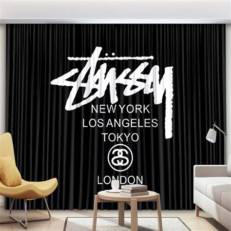 스투시 스투시 커튼 암막 가리개 벽가리개 대형 패브릭 포스터 인테리어 커텐 위시버킷