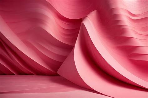 Premium Ai Image Pink 3d Elegant Geometrical Texture