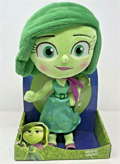 Disney Pixar Inside Out Disgust Plush Toy With Sound Electronic Talking