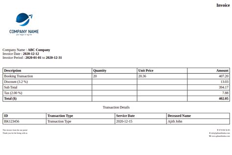 Github Gihandilanka Github Invoice Html Template Sample Html Template