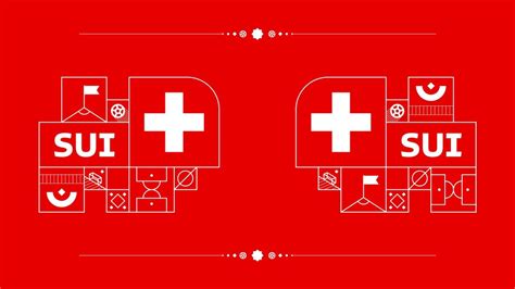 2022 축구 컵 대회에 대한 스위스 국기 격리 2022 축구 또는 축구 벡터 일러스트 레이 션에 대한 기하학적 요소와 국가