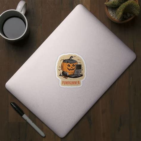 halloween scary pumpkin programmer ghost pumpkin sticker in 2024