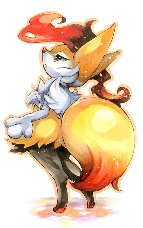 Download Braixen Pokemon Artwork Wallpaper Wallpapers Com
