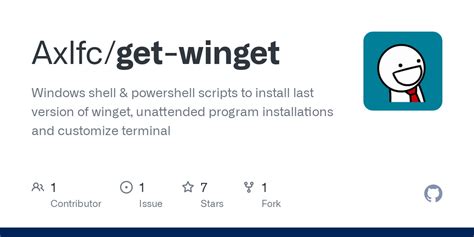 GitHub Axlfc Get Winget Windows Shell Powershell Scripts To Install Last Version Of Winget