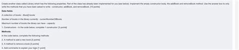 Solved Write The Methods That You Have Been Asked To Write Chegg Com