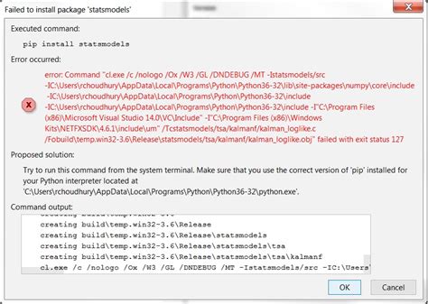 Python 3x Error Installing Statsmodels Stack Overflow