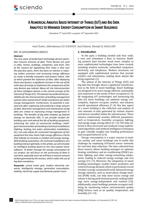 Pdf A Numerical Analysis Based Internet Of Things Iot And Big Data Analytics To Minimize