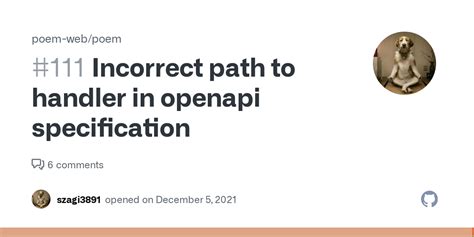 incorrect path to handler in openapi specification · issue 111 · poem web poem · github