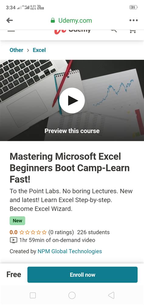 Mastering Microsoft Excel Boot Learn Fast Course For Free