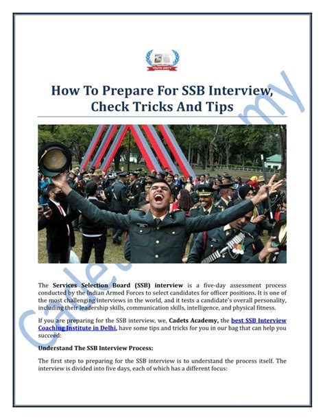 PPT How To Prepare For SSB Interview Check Tricks And Tips PowerPoint Presentation ID