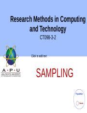 Understanding Sampling Methods In Computing And Technology Course Hero