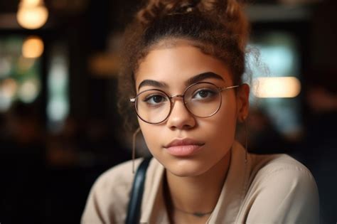 Premium Ai Image Cropped Portrait Of An Attractive Young Female