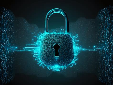 premium photo cyber security concept padlock on digital background