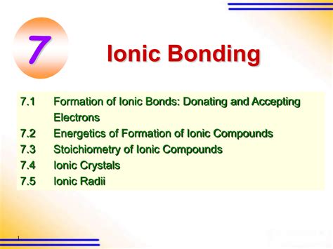 Ionic Bonding
