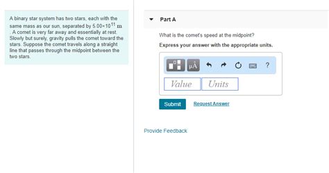 Solved A Binary Star System Has Two Stars Each With The Chegg