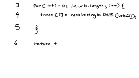 given a list of n urls visited as an array of strings urls determine the minimum time taken to