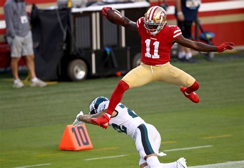 Video 49ers Brandon Aiyuk Hurdles Eagles Player For Touchdown