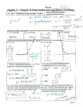 Exponential And Logarithmic Functions Notes By Will Power Mathematics