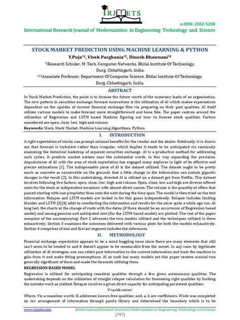 Svm Code Stock Prediction Pdf Prediction Regression Analysis