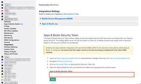 Configuring Apps Books Addigy