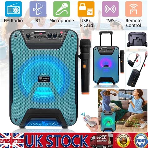 Portable Bluetooth Tws Speaker Wireless Party Karaoke Mic Bass