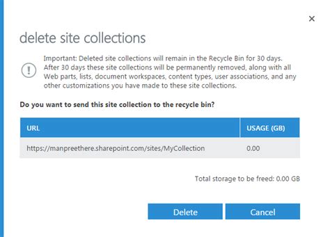 How To Delete A Site Collection In SharePoint Office 365
