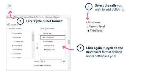 Cycle Bullet Formats Ampler