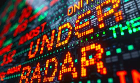 Dynamic Digital Stock Market Display With Under The Radar Text Symbolizing Unnoticed Investment