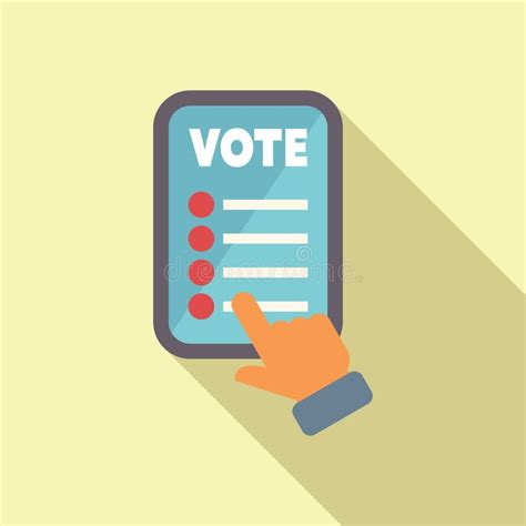 Person Voting Online Using Electronic Voting System On Tablet Stock Illustration Illustration