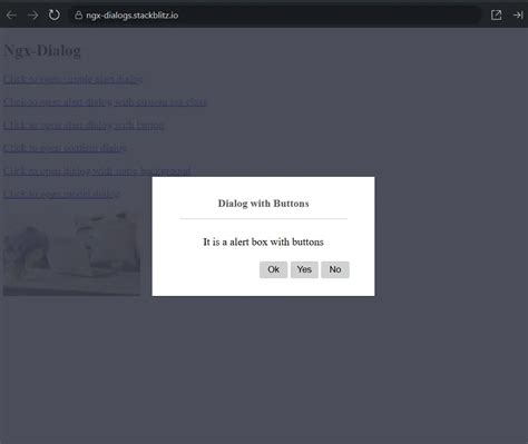 Angular Ngx Dialogs Example To Display Data And Image Popup Modals