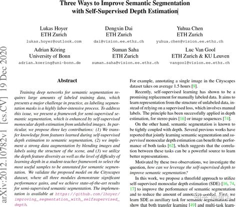 介绍一篇通过无监督depth Estimation改进语义分割的论文 知乎