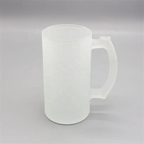 16oz Sublimation Glass Frosted Beer Mug For Heat Transfer Printing