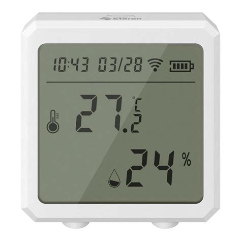 Sensor Wi Fi De Temperatura Y Humedad Con Pantalla Digital The Home