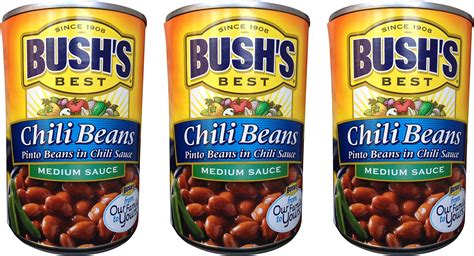 Bushs Best Mild Chili Beans Pinto 16 Oz Pack Of 3