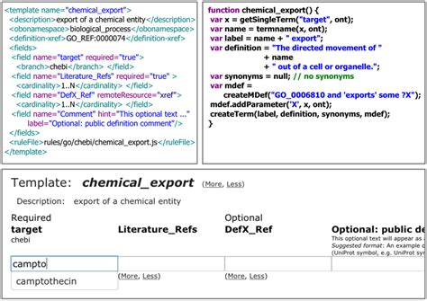 Example Template And Configuration For TermGenie Top Left XML Based Download Scientific