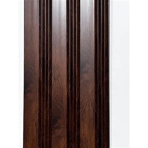 Ejoy 94 5 In X 4 8 In X 0 5 In Acoustic Vinyl Wall Cladding Siding Board In Brown Wood Grain