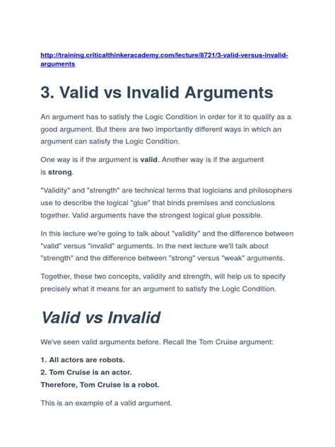 ⭐ valid vs invalid arguments logical reasoning tips valid and invalid