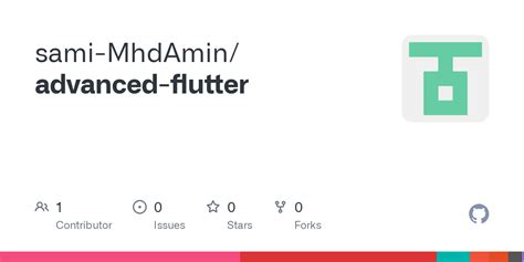 GitHub Sami MhdAmin Advanced Flutter