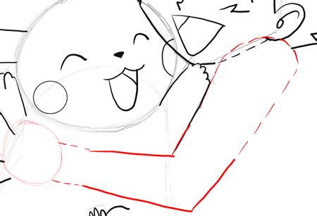 Ash And Pikachu Love Drawing