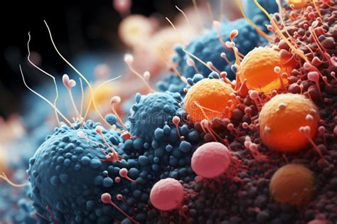 Microphotography Electron Microscopy Closeup Generative Ai Stock Illustration Illustration Of