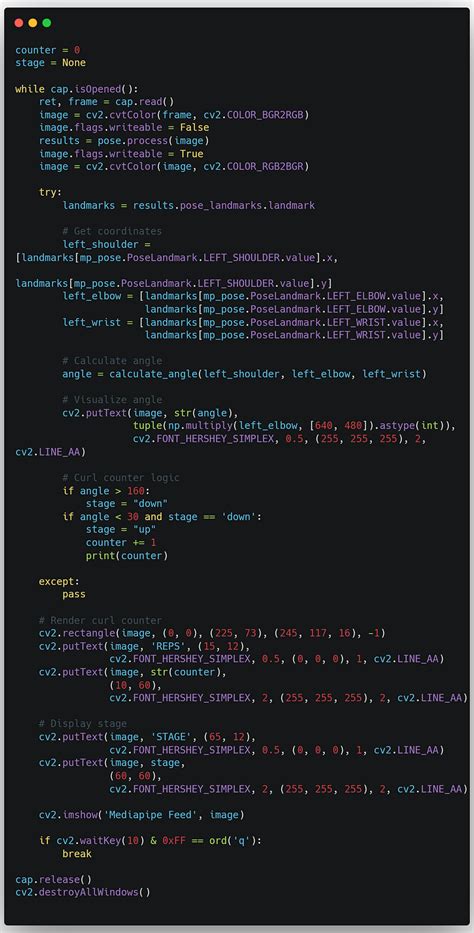 【姿态估计实战】使用opencv和mediapipe构建锻炼跟踪器【附完整源码与详细说明】 Csdn博客