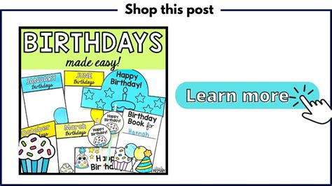 Easy Classroom Birthday Chart Ideas