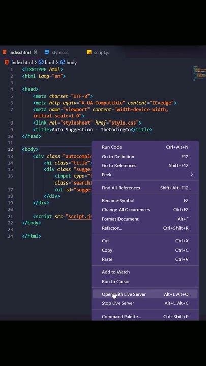 Auto Suggestions Html Css Javascript Shorts Shortsvideo