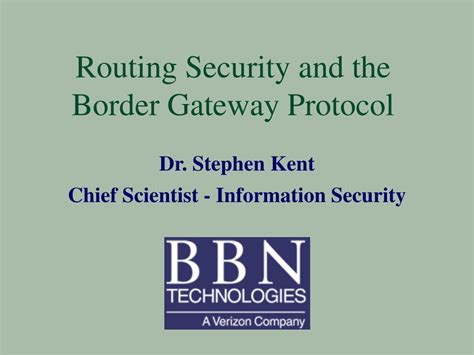 Ppt Routing Security And The Border Gateway Protocol Powerpoint