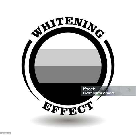 미백 효과 기호가 있는 한국 화장품의 원 벡터 아이콘 안티 탄 Spf 보호 및 조명 얼굴 빛 효과 크림 스킨 케어 제품의 패키지 라벨링라운드 기호 0명에 대한 스톡 벡터