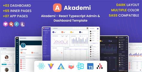 akademi react typescript admin and dashboard template by dexignlabs