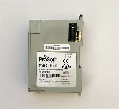 Prosoft Mvi69 Mnet Modbus Tcpip Communication Module For Compactlogix